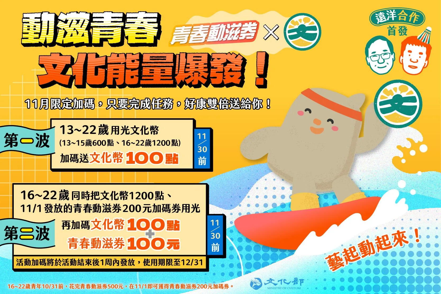 提前用完文化幣、青春動滋券 最高回饋300點 - 客新聞 HakkaNews
